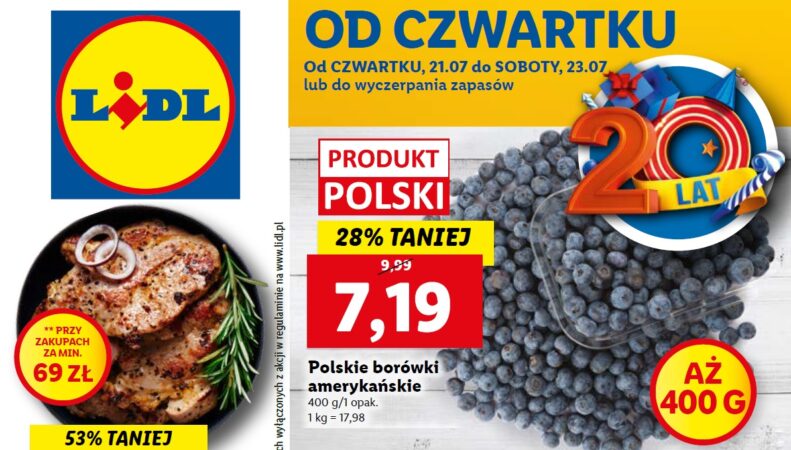 Najnowsza gazetka Lidl od czwartku 21 lipca. Promocje w Lidlu 21.07-23.07